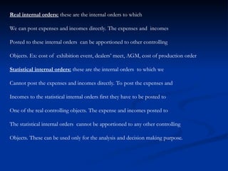 INTERNAL ORDERS SETUP and CONFIGURATION SETTINGS | PPT