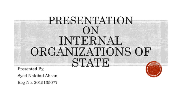 Internal organisations of a state government | PPT