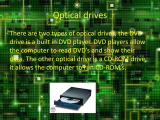 Internal parts of a computer and their functions | PPTX