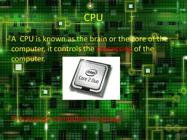 Internal parts of a computer and their functions | PPTX | Data Storage ...