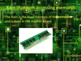 Internal parts of a computer and their functions | PPTX