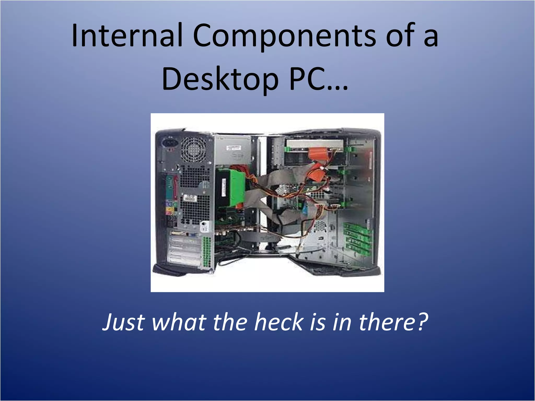 Internal PC Components explained | PPT
