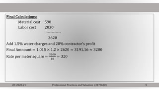 Internal plaster thickness | PPTX