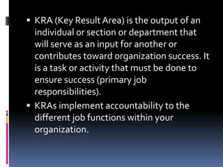 Internal process kra | PPTX