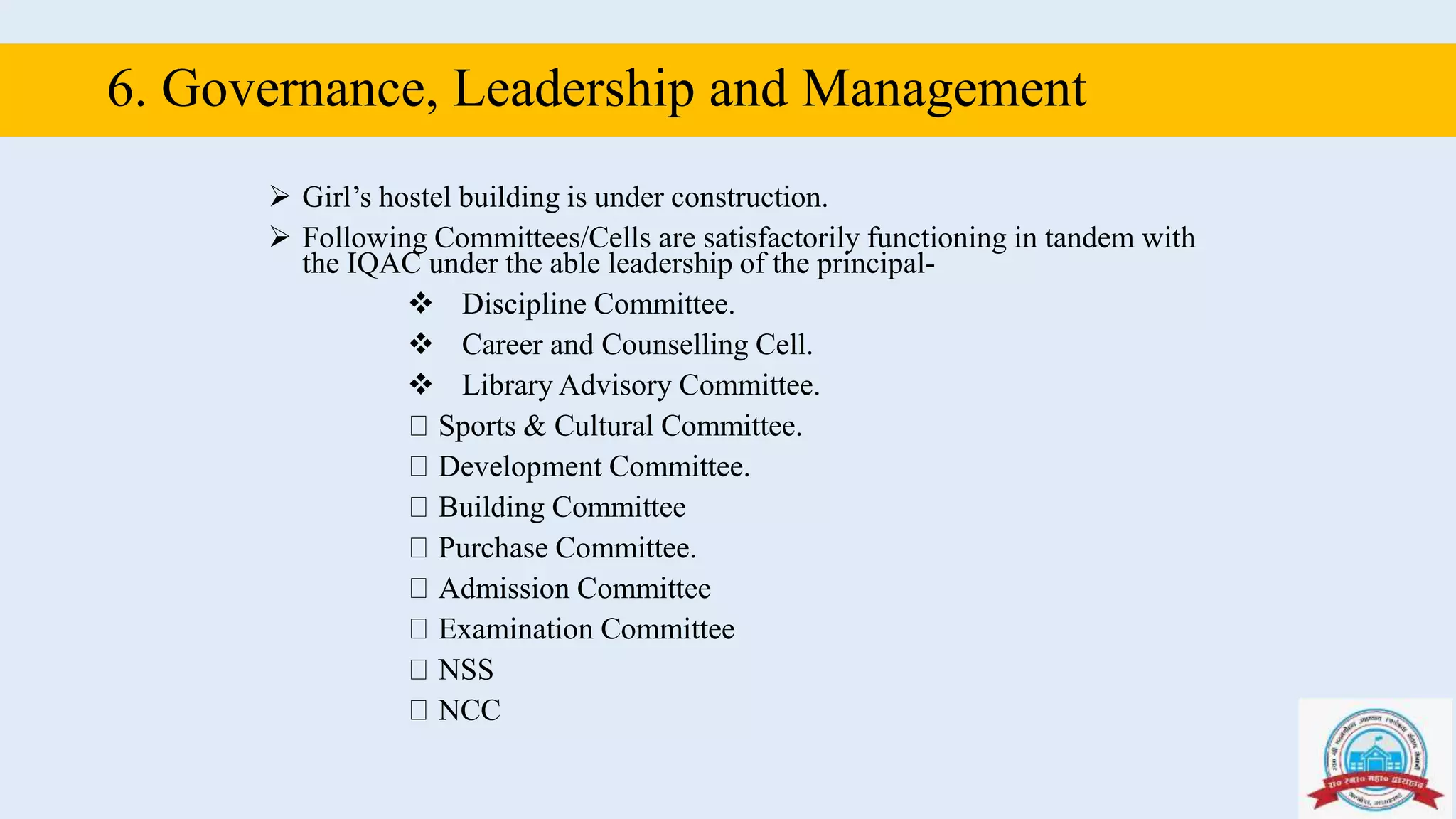 NAAC Visit Presentation of Internal Quality Assurance Cell | PPTX