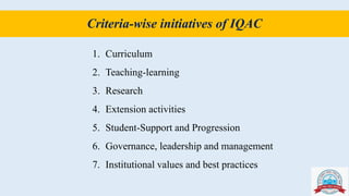 NAAC Visit Presentation of Internal Quality Assurance Cell | PPTX