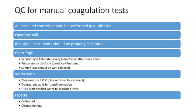 Internal quality control (IQC) in coagulation lab | PPSX