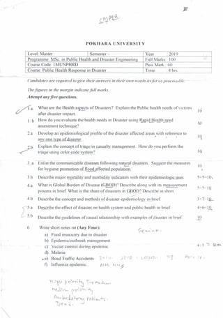 Msc. in PHDE Internal question 1st semester | PDF