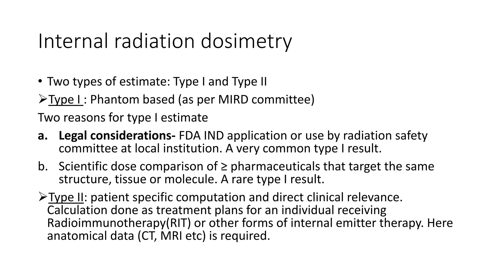 Internal radiation dosimetry | PPTX