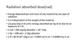 Internal radiation dosimetry | PPTX