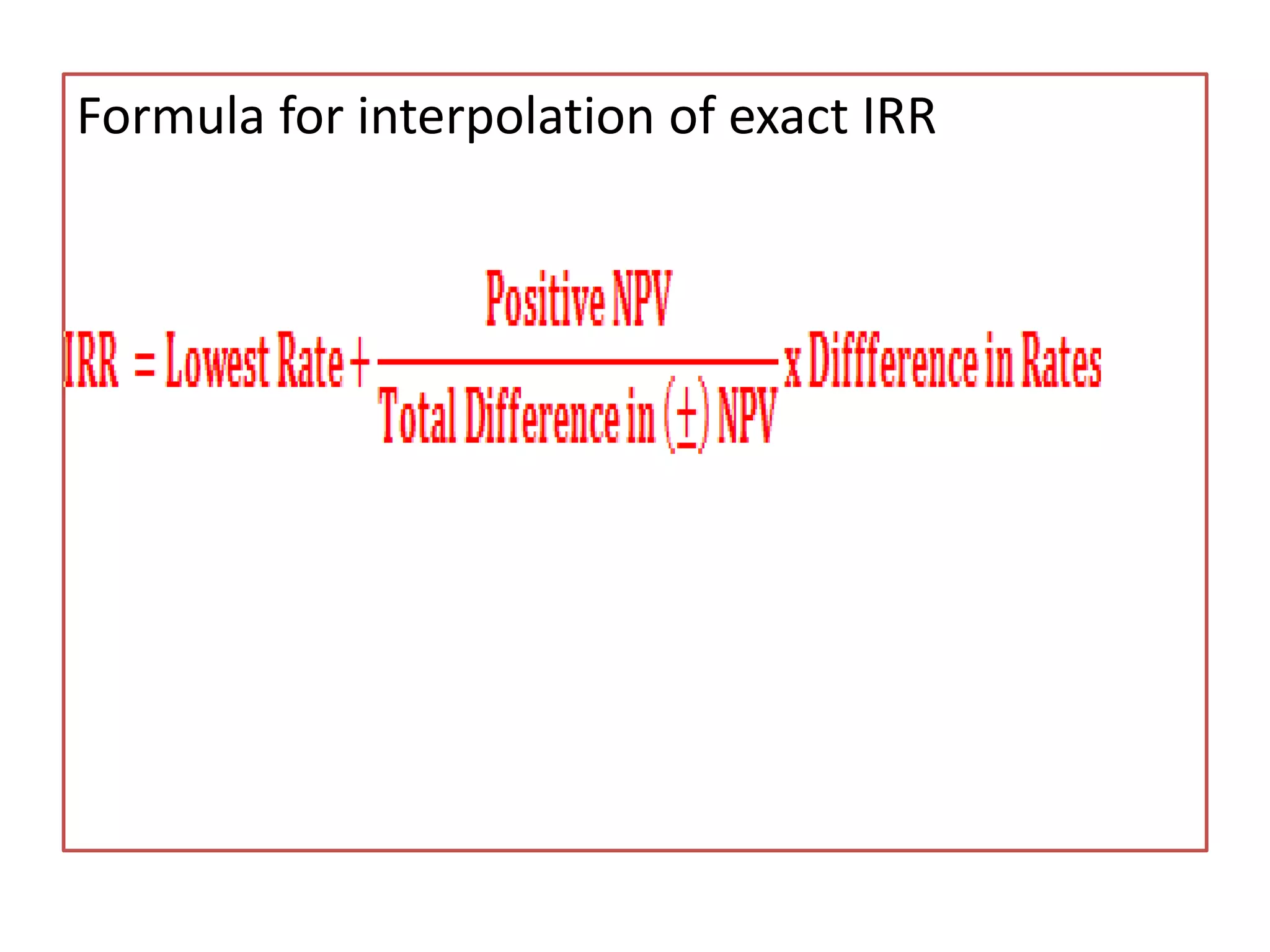 Internal rate of return | PPTX