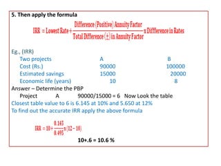 Internal rate of return | PPTX