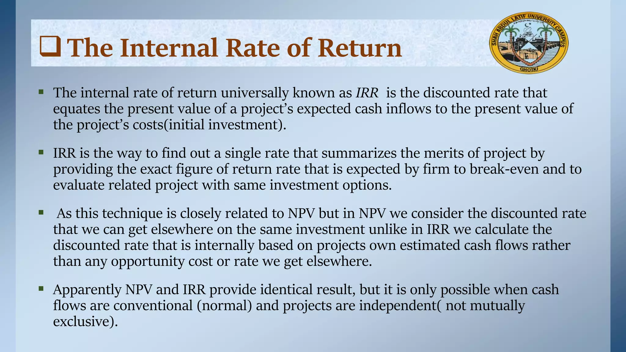 Internal rate of return | PDF
