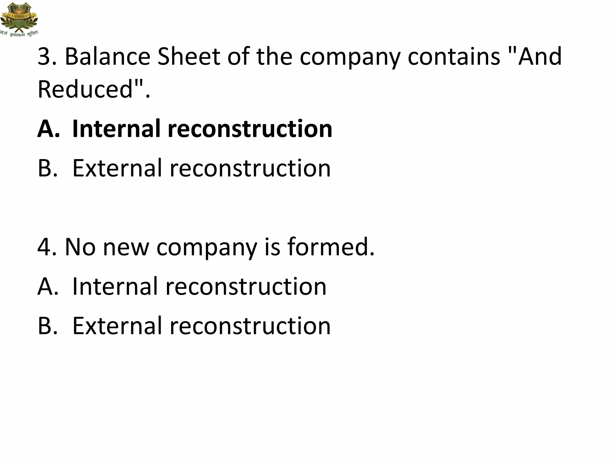 Internal reconstruction | PPTX