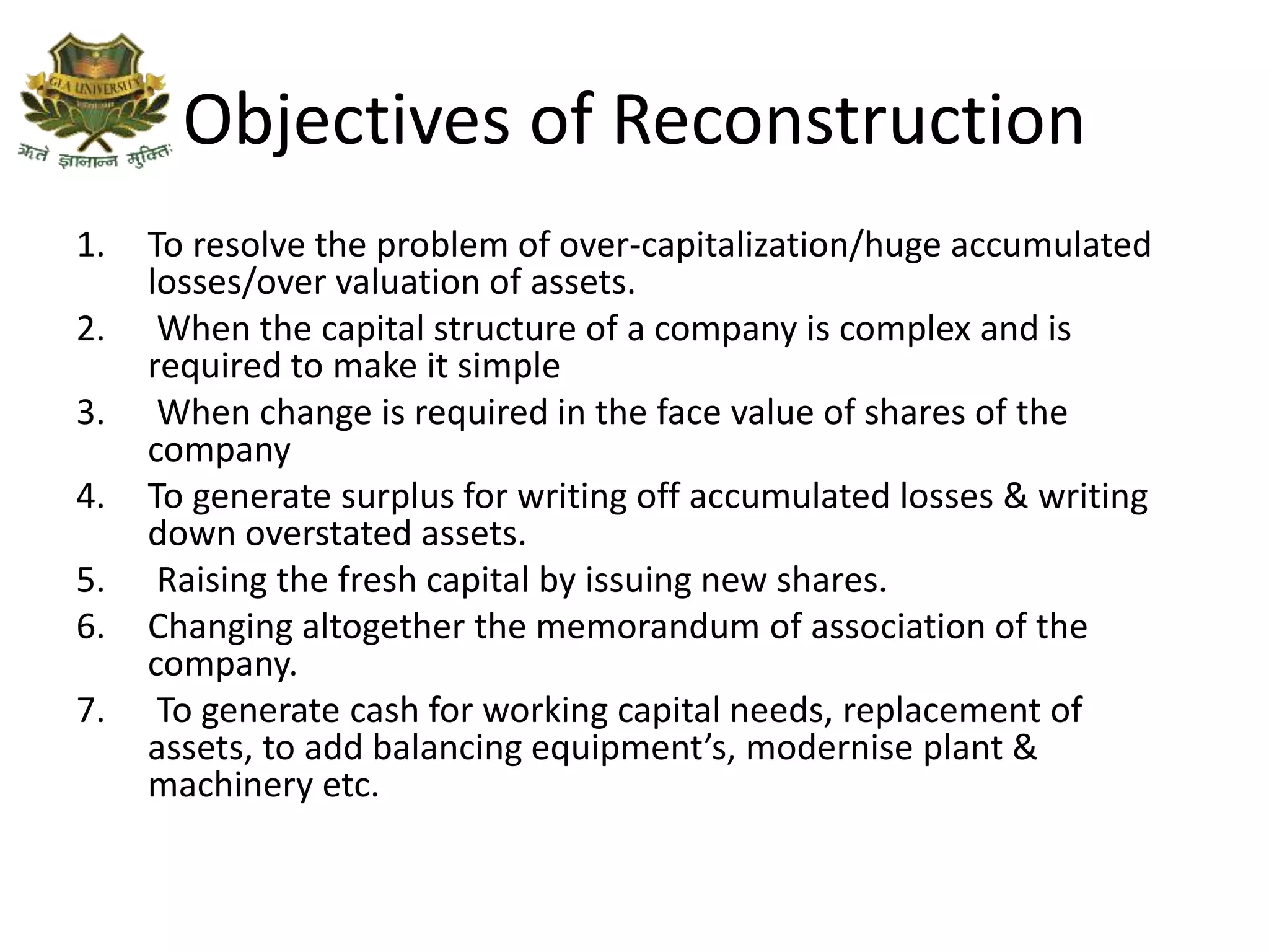 Internal reconstruction | PPTX