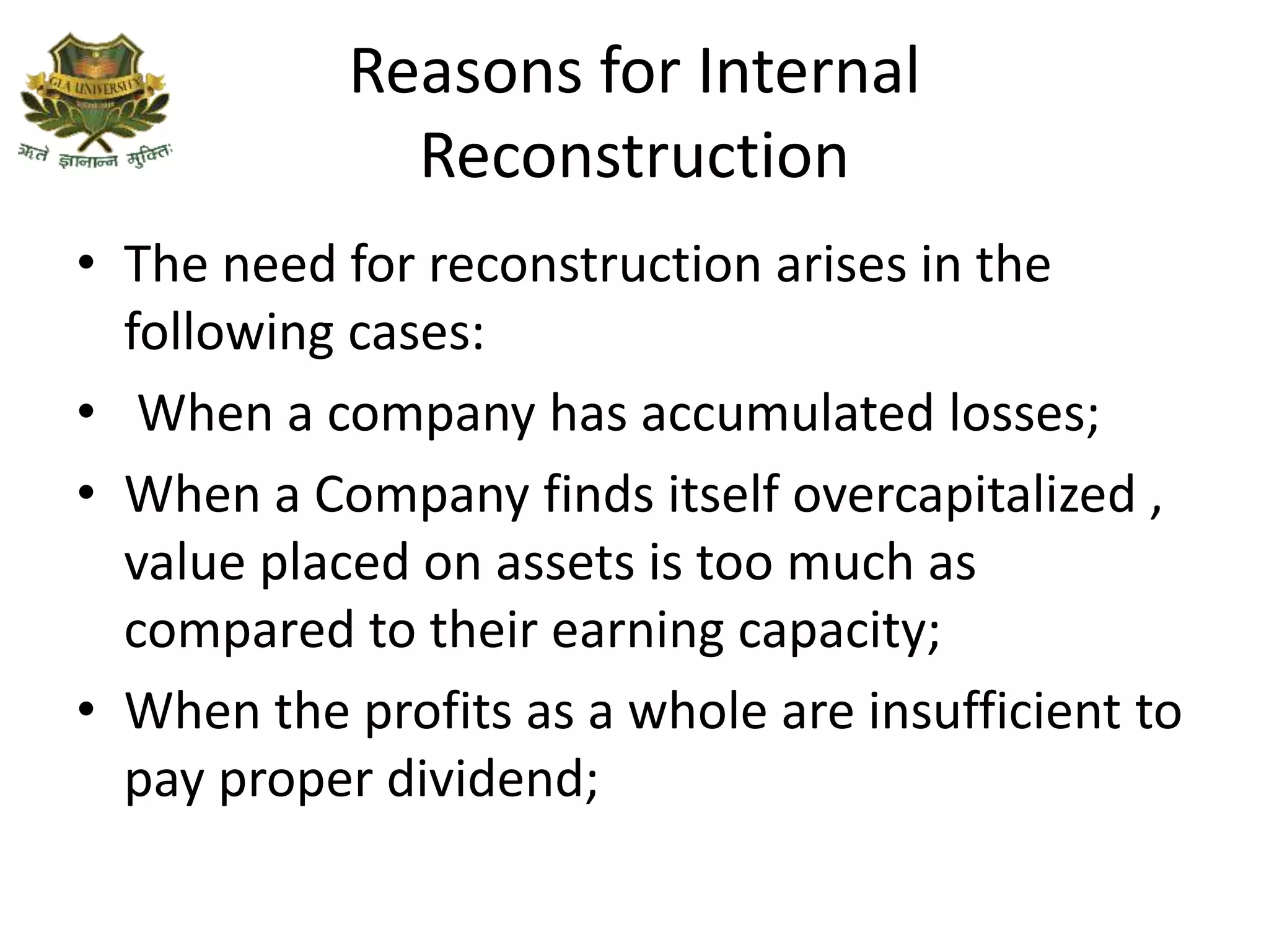 Internal reconstruction | PPTX