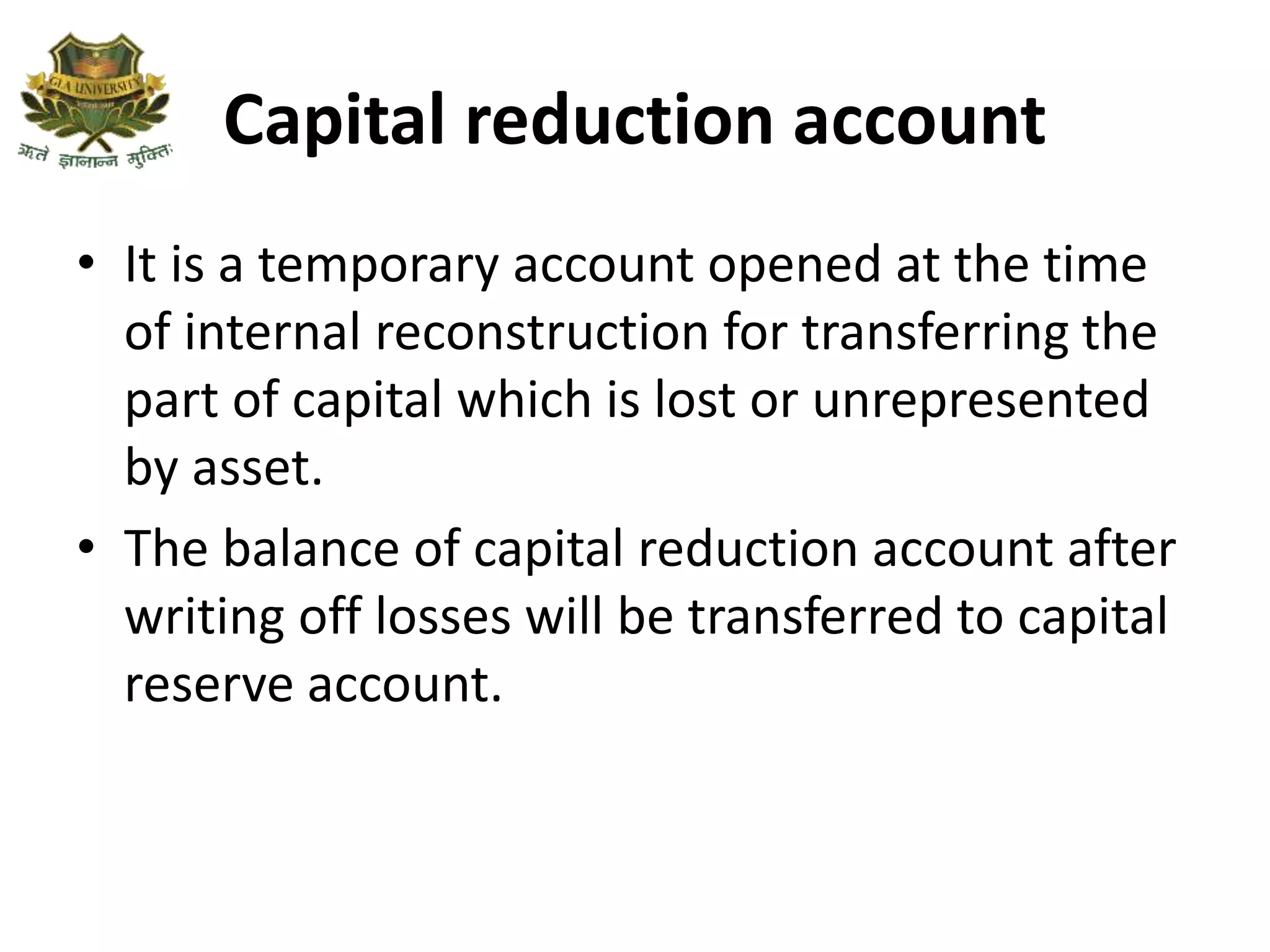 Internal reconstruction | PPTX