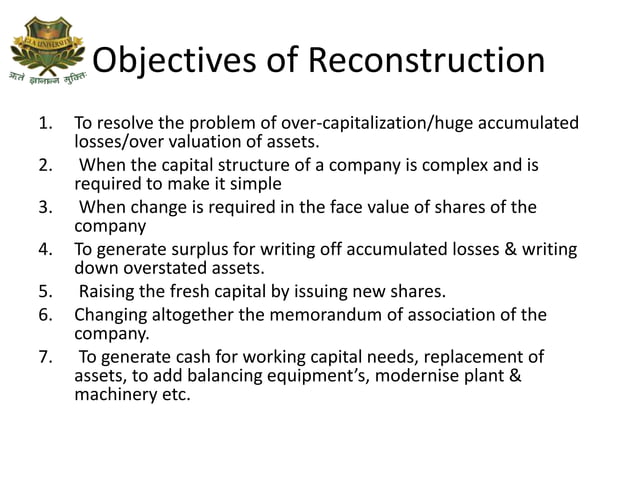 Internal reconstruction | PPTX