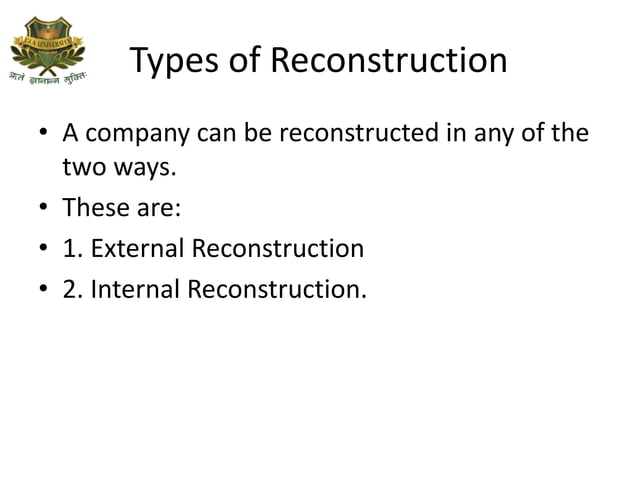 Internal reconstruction | PPTX