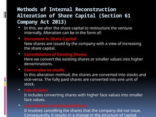 Internal Reconstruction Alteration of Share Capital | PPTX