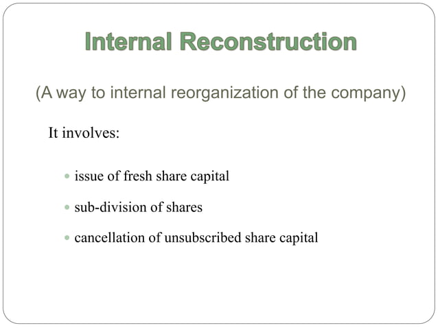 Internal reconstruction concept | PPT