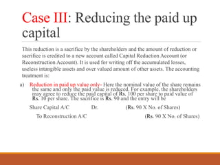 Internal Reconstruction, Advance corporate account | PPTX