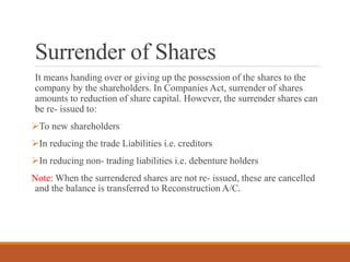 Internal Reconstruction Part-II.pptxfile | PPTX