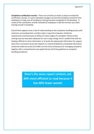 Why should internal reporting be as efficiently written as external ...