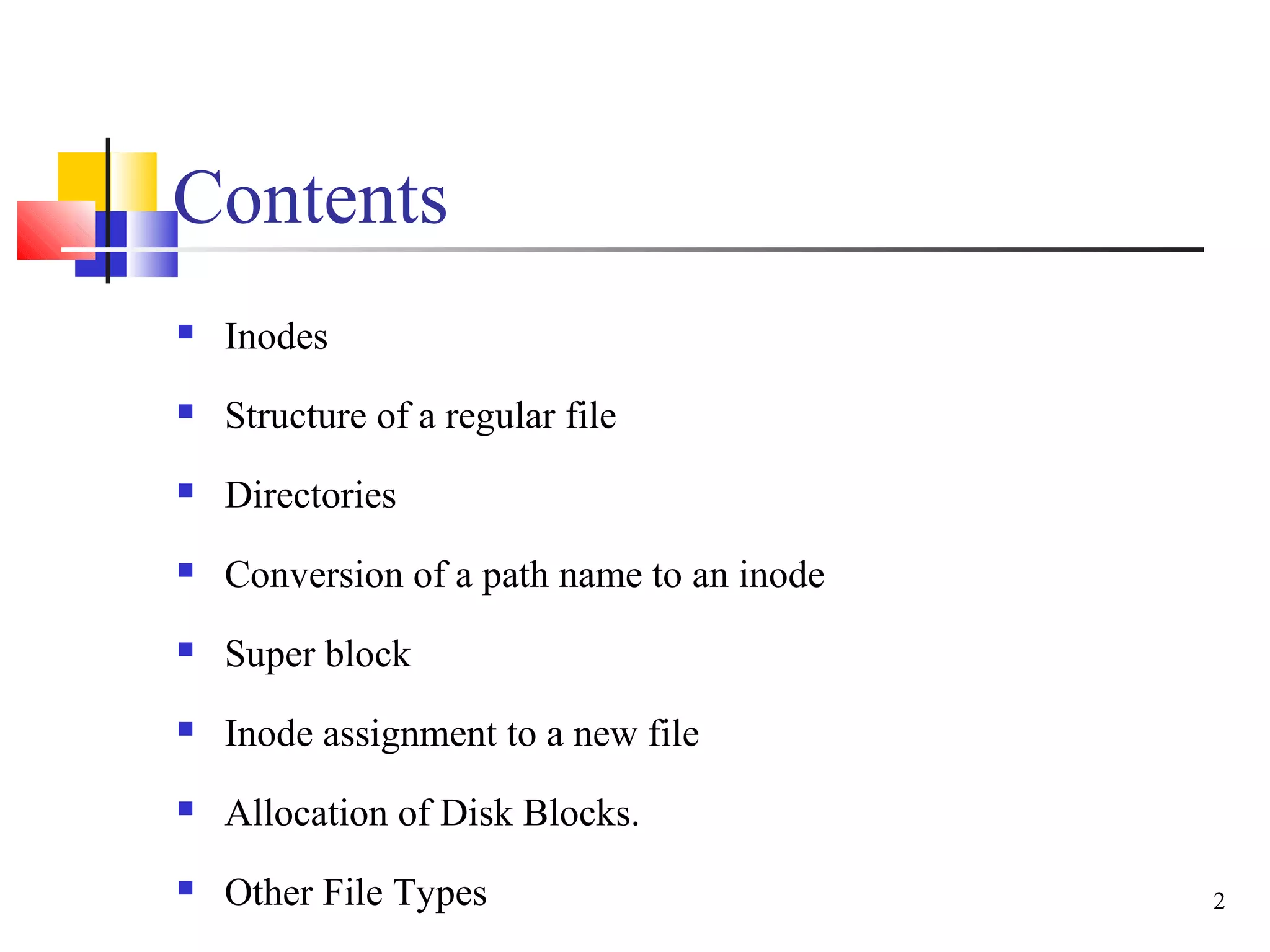 Internal representation of files ppt | PPT