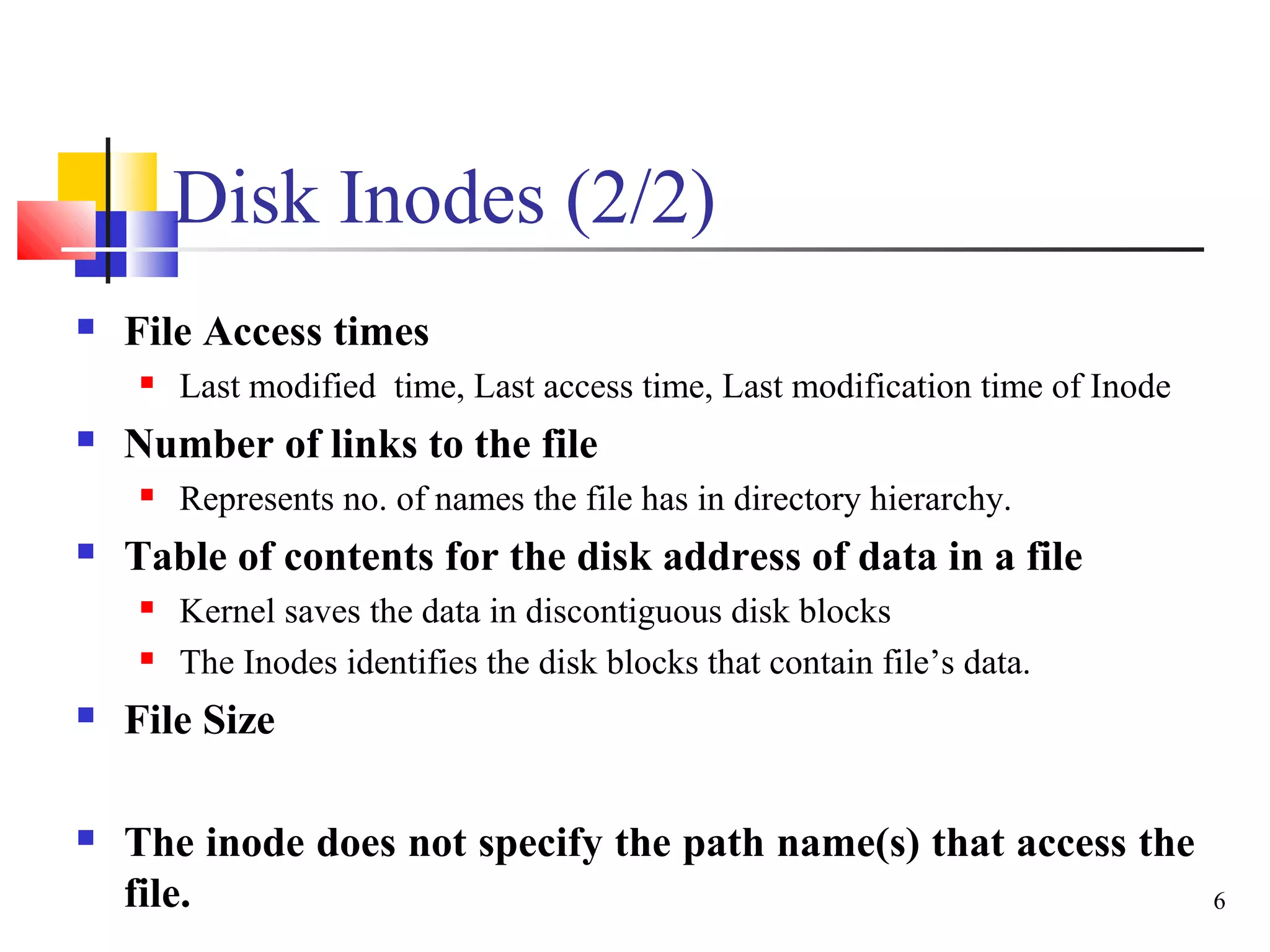 Internal representation of files ppt | PPT