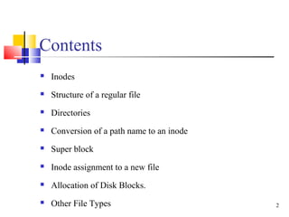 Internal representation of files ppt | PPT