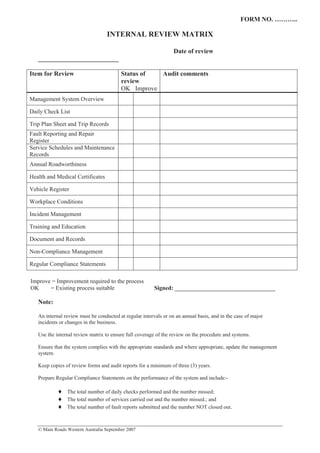 Internal Review | PDF