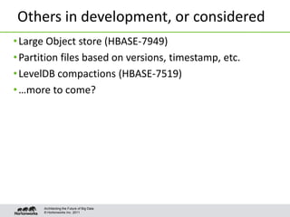HBaseCon 2013: Compaction Improvements in Apache HBase | PPTX
