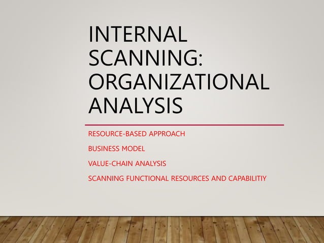 INTERNAL SCANNING (1).pptx | Business Administration | Business