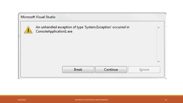 Internals Of Exceptions Ppt 