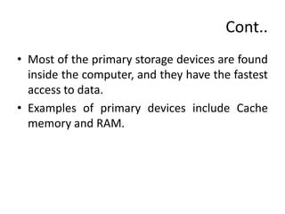 Internal storage devices | PPT