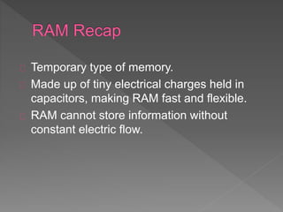 Internal storage of a computer system | PPTX