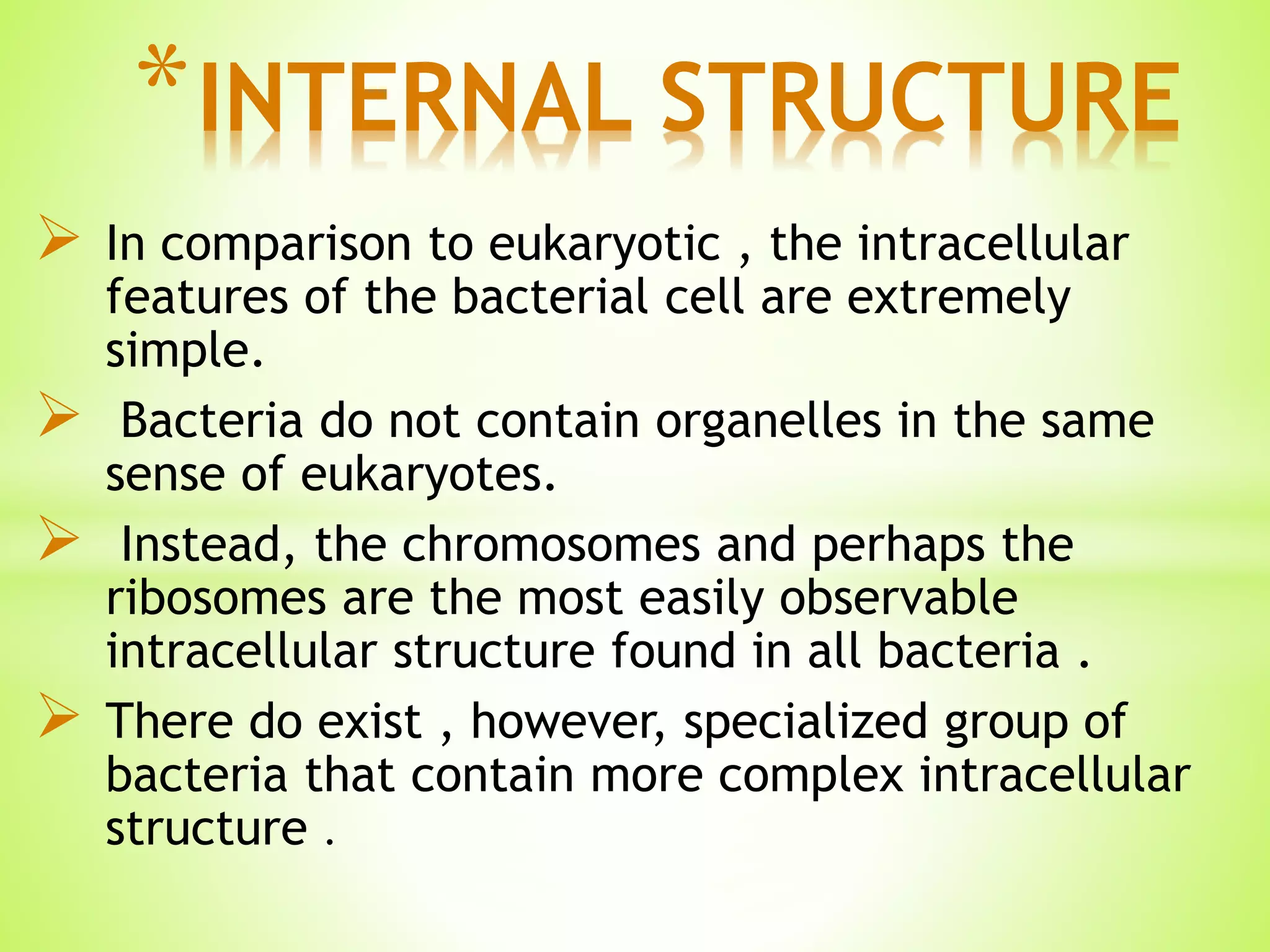 Internal structure of bacteria | PPTX