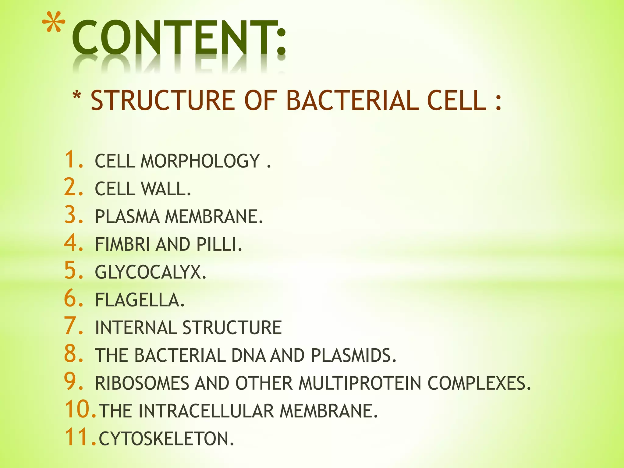 Internal structure of bacteria | PPTX