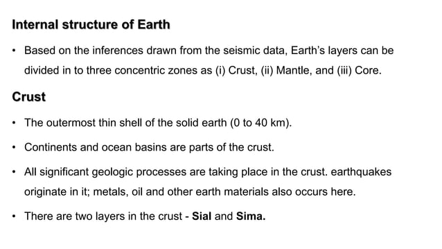 Internal structure of earth | PPT