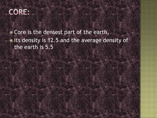 Internal structure of the earth | PPTX
