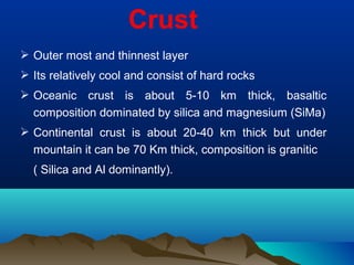 Internal structure of the earth | PPT | Geology | Science