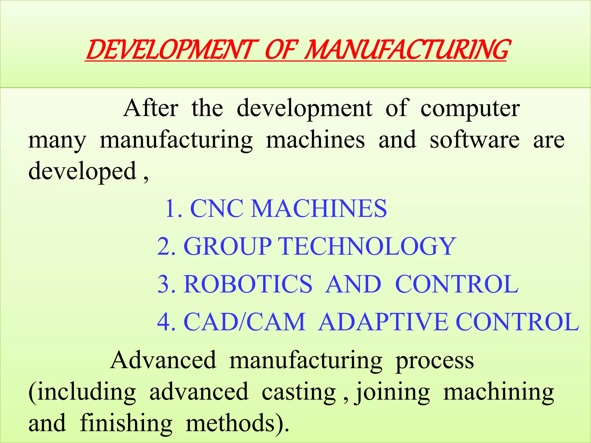 Advanced manufacturing technology in robotics | PPTX