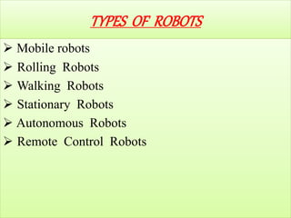 Advanced manufacturing technology in robotics | PPTX