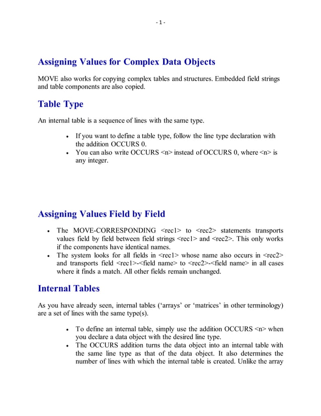 Internal tables | DOCX | Databases | Computer Software and Applications