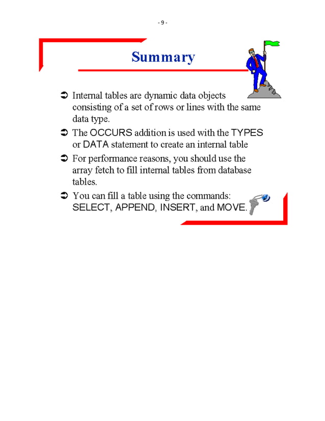 Internal tables | DOCX | Databases | Computer Software and Applications