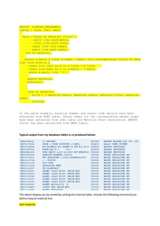 Internal tables in sap | PDF