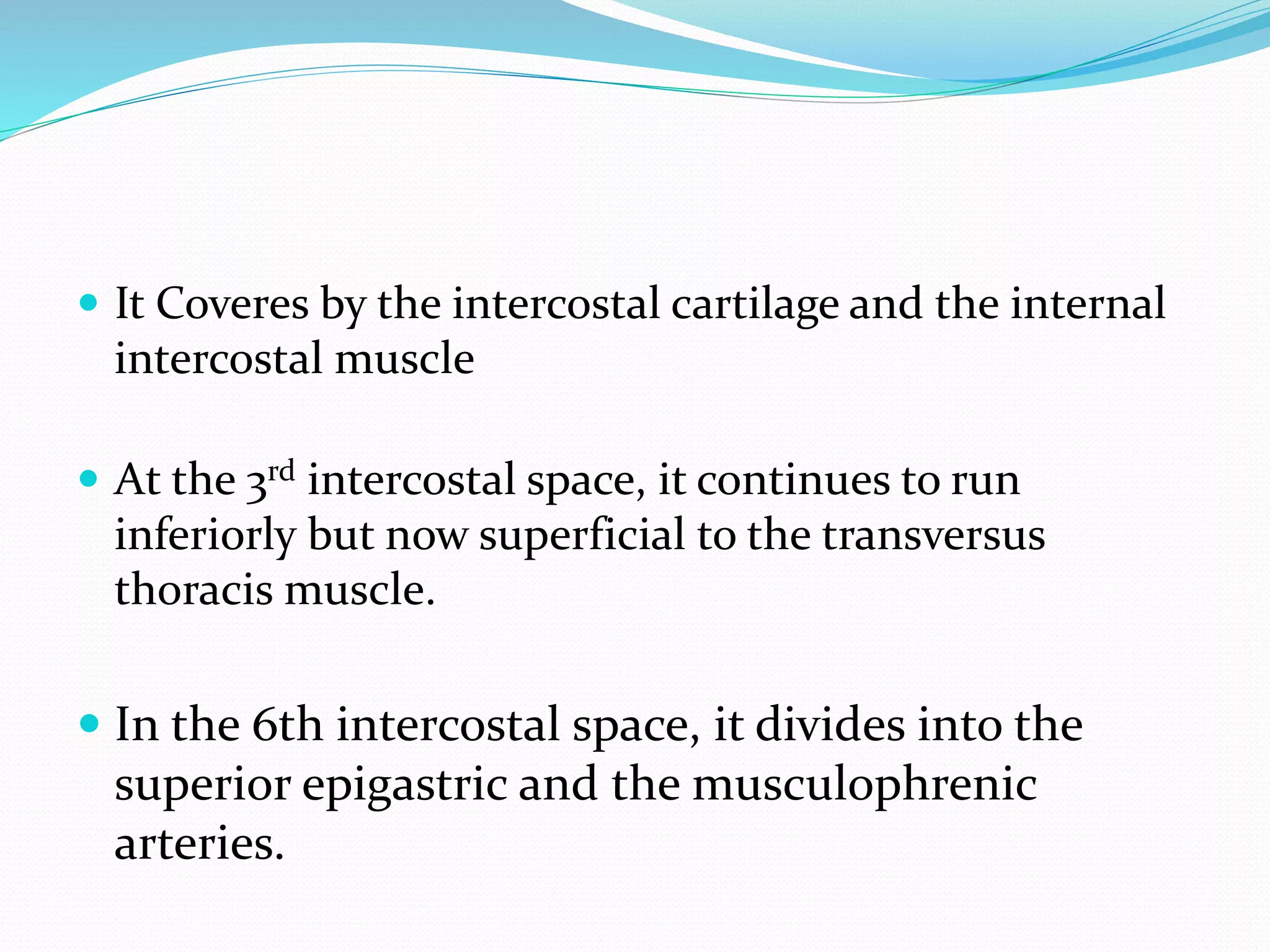 Internal thoracic ( mammary ) artery | PPTX