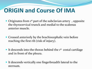 Internal thoracic ( mammary ) artery | PPTX
