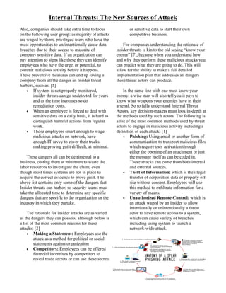 Internal Threats: The New Sources of Attack | PDF